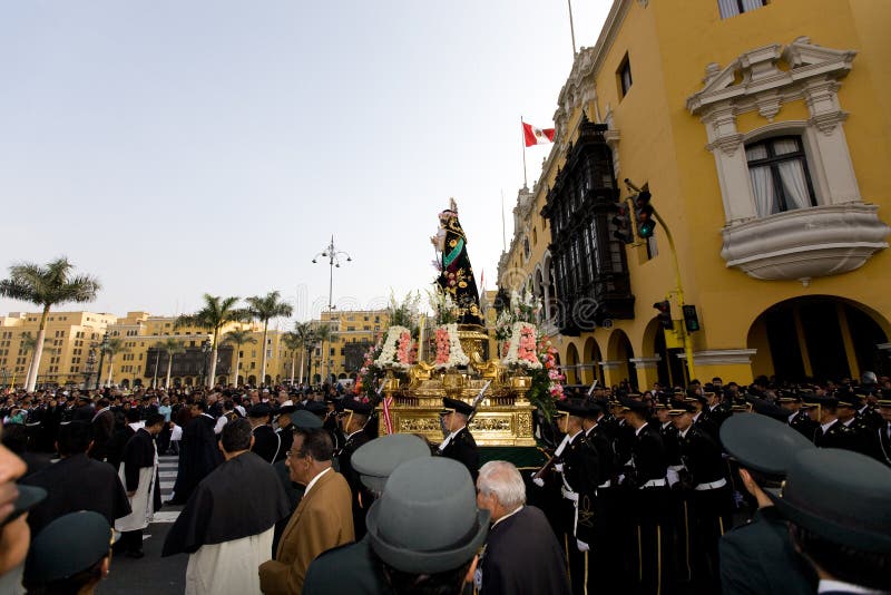 Thousands of People Participate in the Procession of Santa Rosa De Lima ...