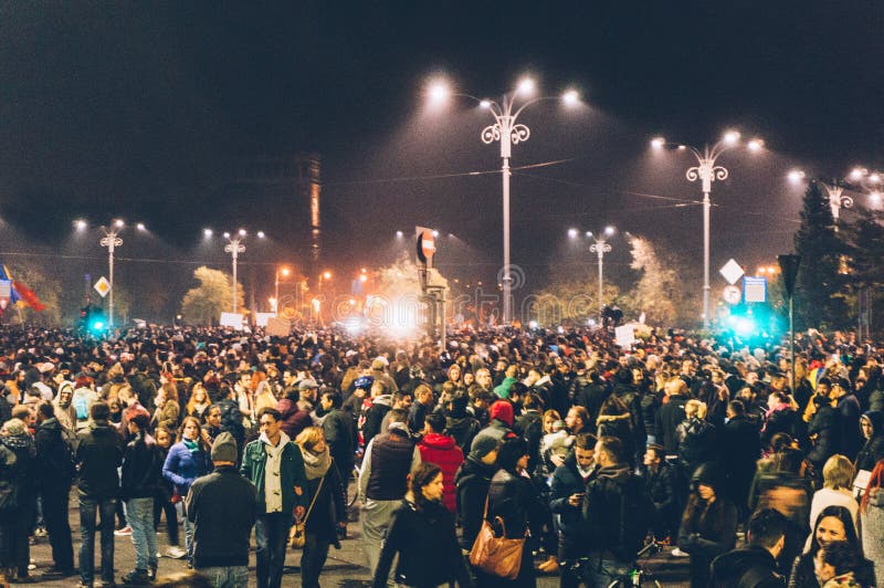 Thousands of People Protest in Bucharest Editorial Image - Image of ...
