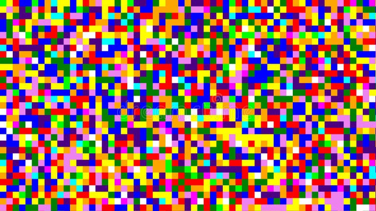 Thousands of Squares that Simulate the Position of Many Colored Pixels ...