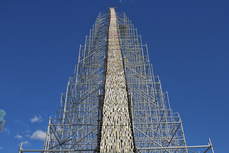 Thousands of Unexploded Fireworks Stacked in a Row Stock Photo - Image ...