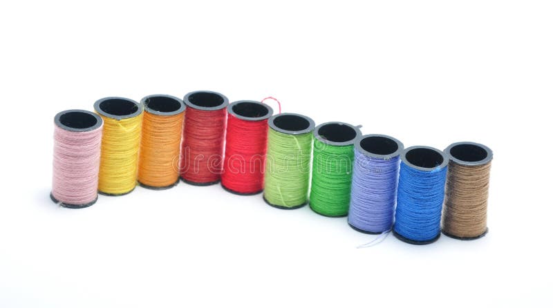 Thread stock image. Image of isolated, green, spool, sewing - 11133241