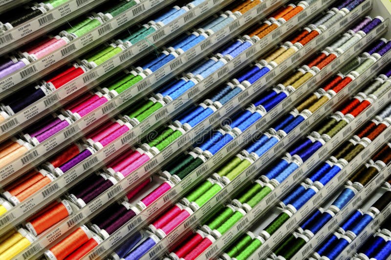 Thread stock image. Image of colors, thread, fabric, display - 7784469