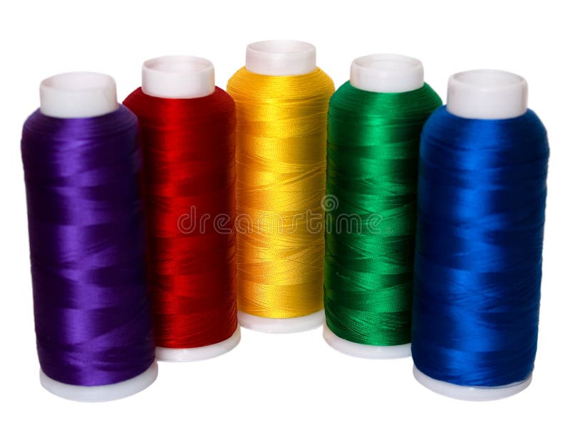 Multicolored threads stock image. Image of craft, close - 14161763