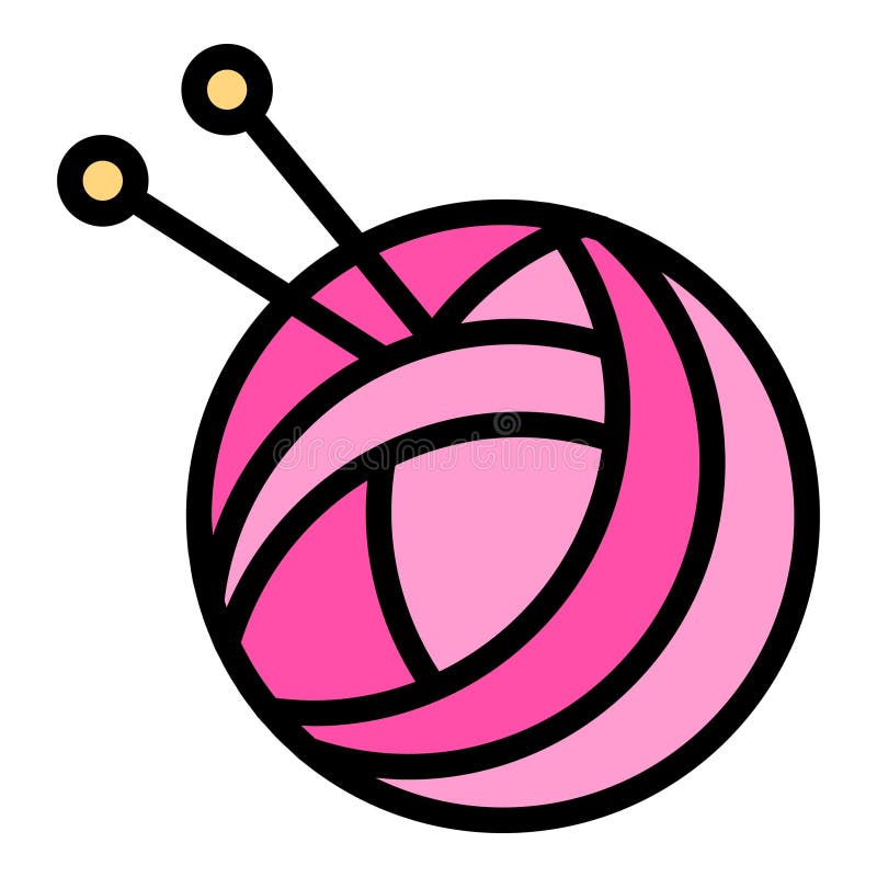Thread Ball Icon Vector Flat Stock Illustration - Illustration of fiber ...