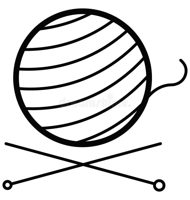 Thread Ball Isolated Vector Icon for Sewing and Tailoring Stock Vector ...