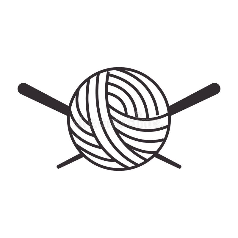 Thread Ball and Needle Icon Stock Vector - Illustration of permeation ...