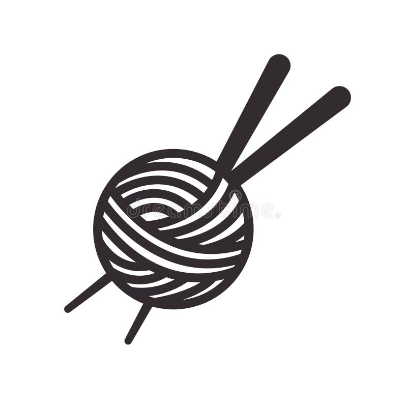 Thread Ball and Needle Icon Stock Vector - Illustration of needlepoint ...