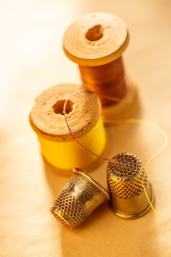 Sewing thimbles stock photo. Image of bobbin, protection - 30018716