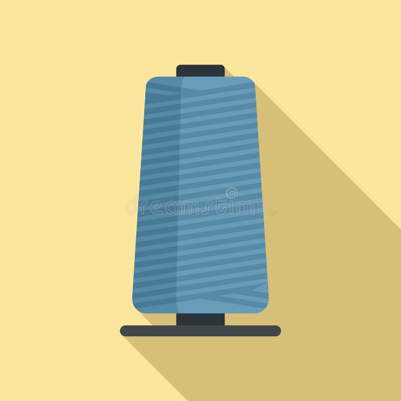 Thread Bobine Icon Flat Style Stock Vector Illustration Of Fabric