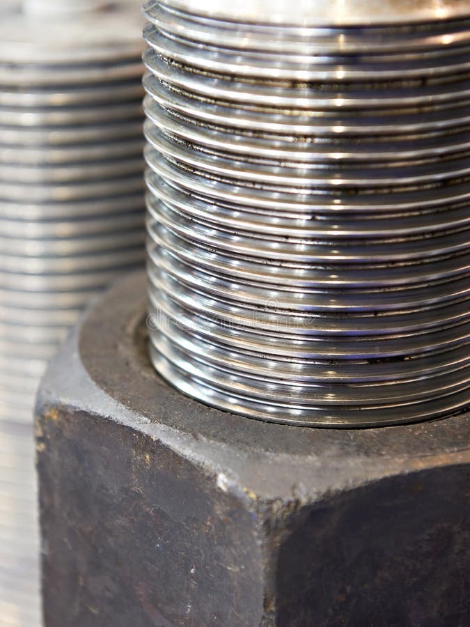 Thread of bolt and nut stock image. Image of connection - 164256089