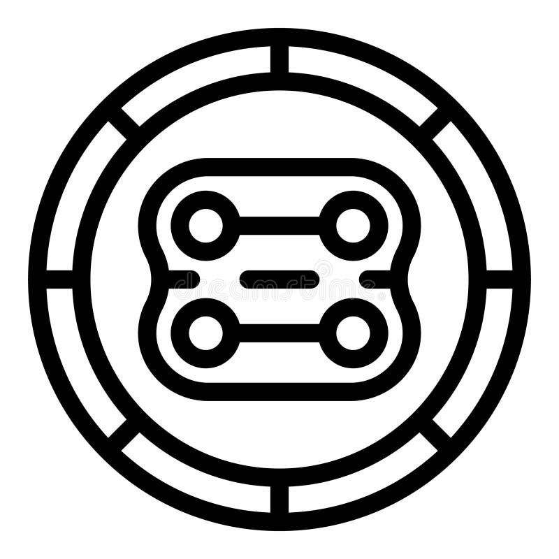 Thread Button Icon Outline Vector. Sewing Fashion Activity Stock Vector ...