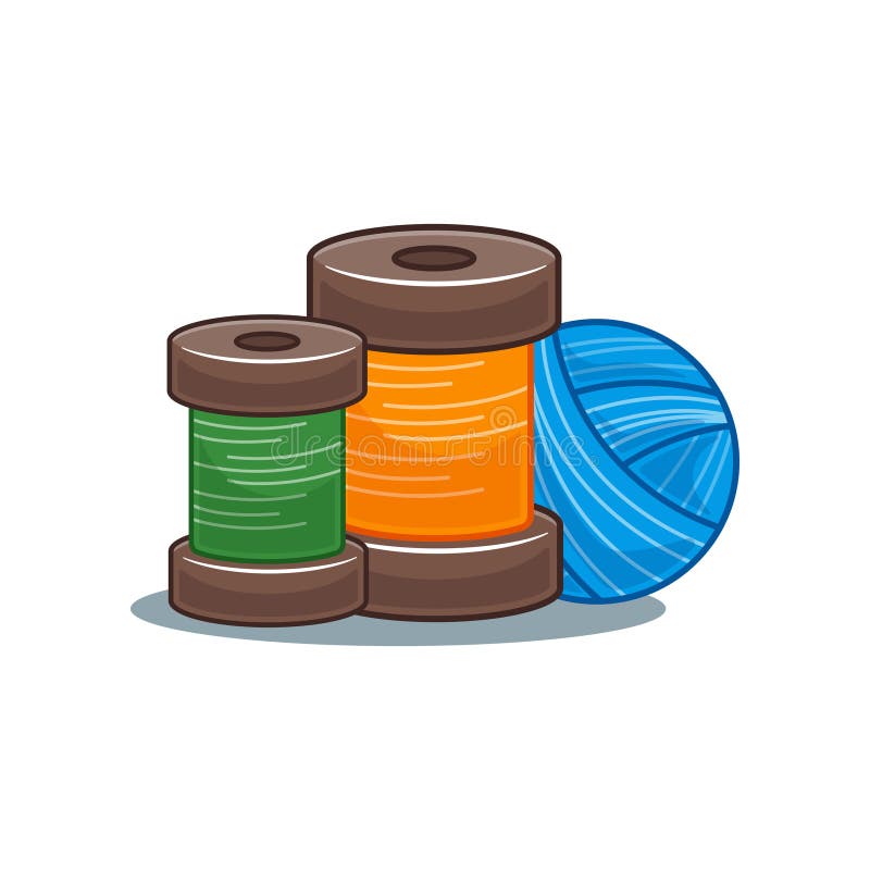 Thread - Cartoon Vector Illustration Stock Vector - Illustration of ...