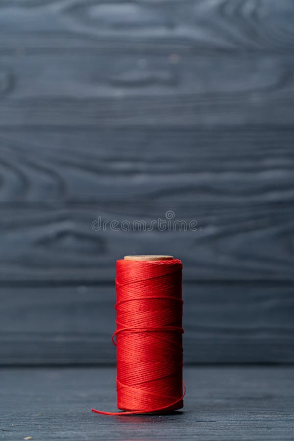 Thread Coils Black Red and Blue Stock Image - Image of gray, cotton ...