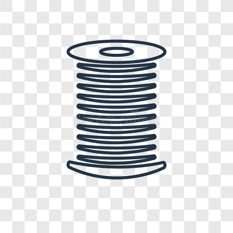 Thread Concept Vector Linear Icon Isolated on Transparent Background ...