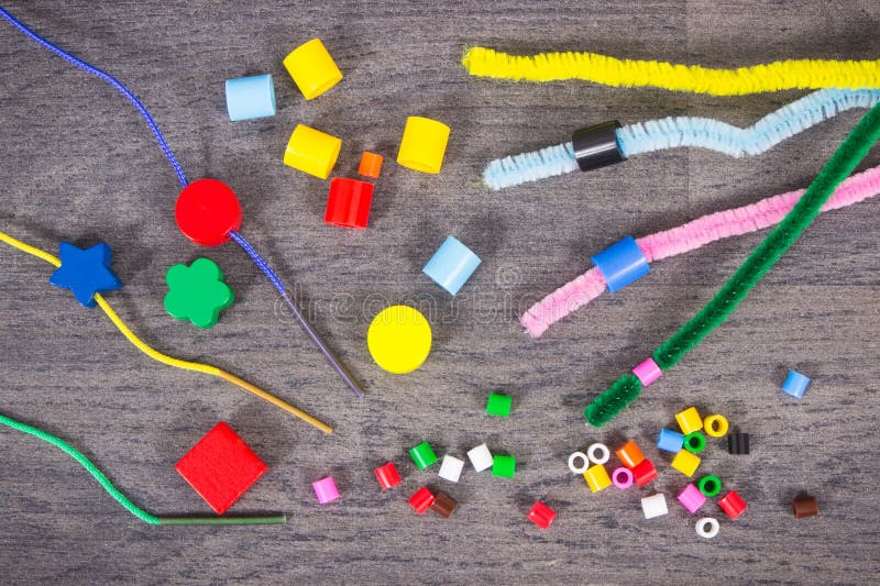 Thread, Creative Sticks and Beads Used To Making Bracelets, Learn ...