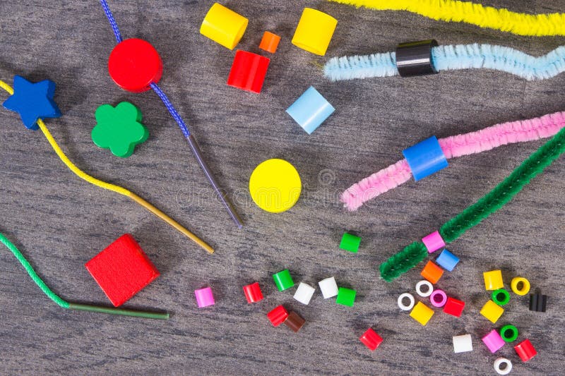 Thread, Creative Sticks and Beads Used To Making Bracelets, Learn ...