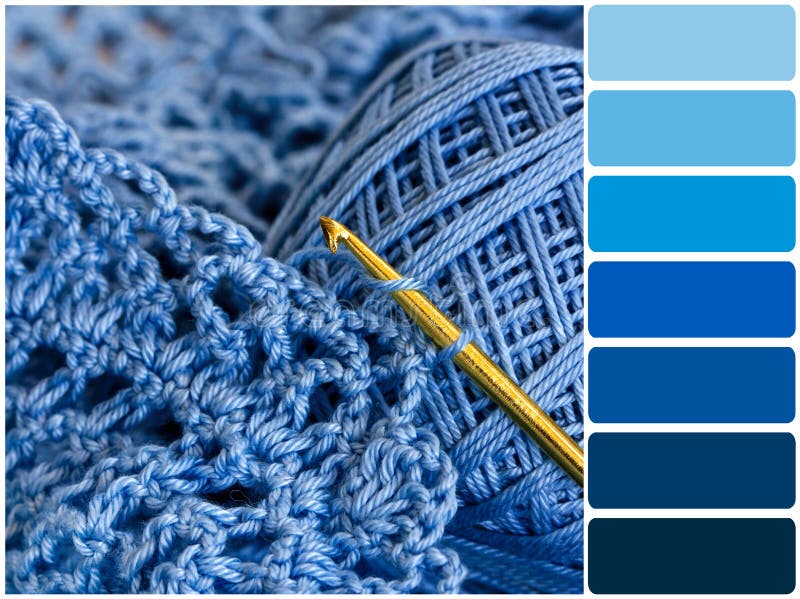 Thread for Crochet and Color Palette Stock Photo - Image of grade ...