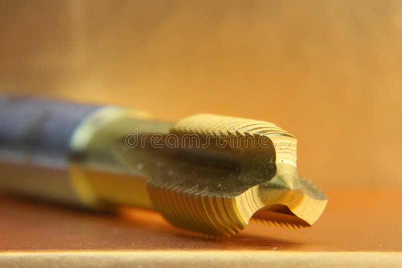 Thread cutting tap stock image. Image of steel, close - 37533875