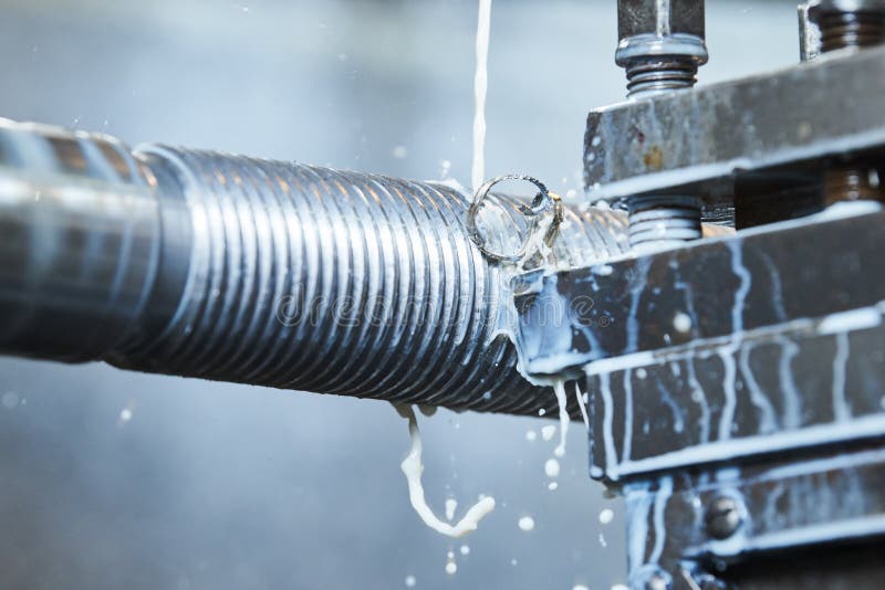 Thread Cutting Tool at Metal Working Lathe Machine Stock Photo - Image ... Thread Cutting Tool at Metal Working Lathe Machine Stock Photo - Image ...