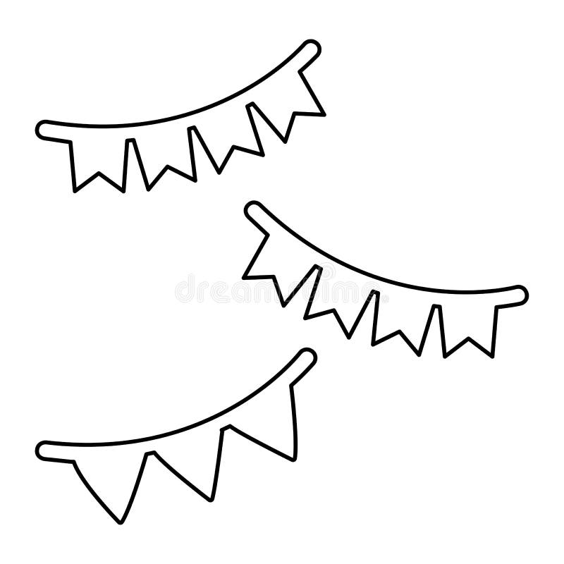 Thread with Flags, Vector Illustration Stock Vector - Illustration of ...