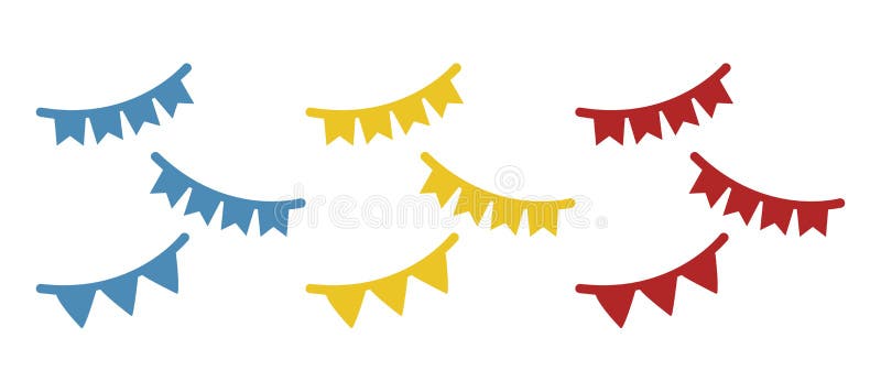 Thread with Flags, Vector Illustration Stock Vector - Illustration of ...