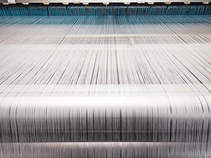 Thread Flow on a Weaving Machine Stock Photo - Image of advanced ...