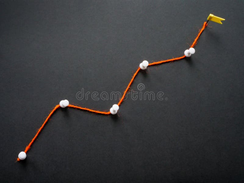 A Thread in the Form of Growing Graph As a Symbol of Business Success ...