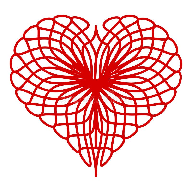 Simple Heartshape Drawing - a Heart Emanating Light, Abstract ...