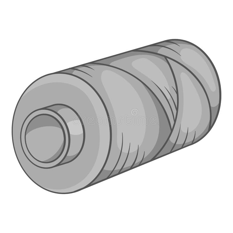 Thread Icon, Black Monochrome Style Stock Vector - Illustration of ...