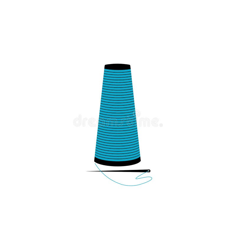 Thread icon logo vector stock illustration. Illustration of black ...