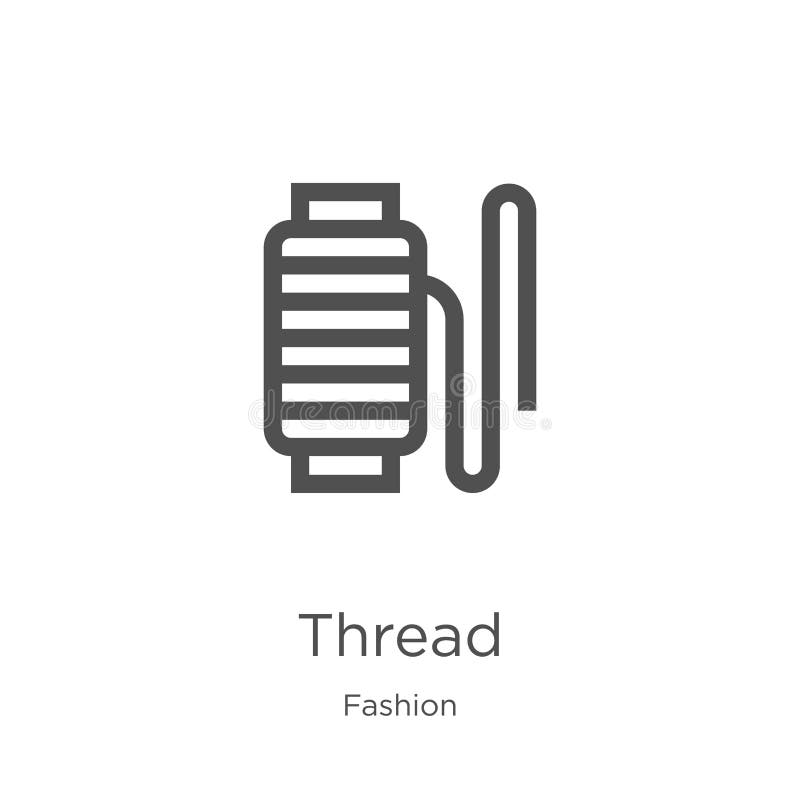 Thread Icon Vector from Fashion Collection. Thin Line Thread Outline ...