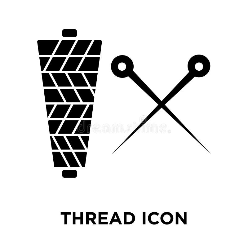 Thread Icon Vector Isolated on White Background, Logo Concept of Stock ...
