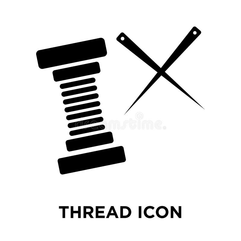 Thread Icon Vector Isolated on White Background, Logo Concept of Stock ...