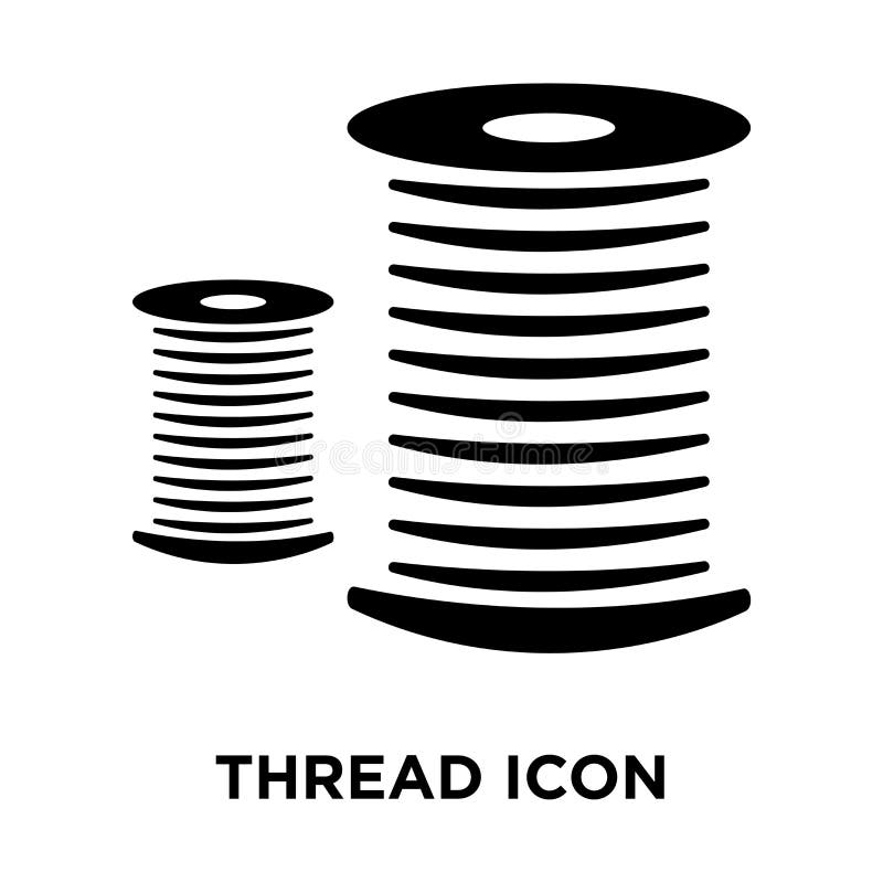 Thread Icon Vector Isolated on White Background, Logo Concept of Stock ...