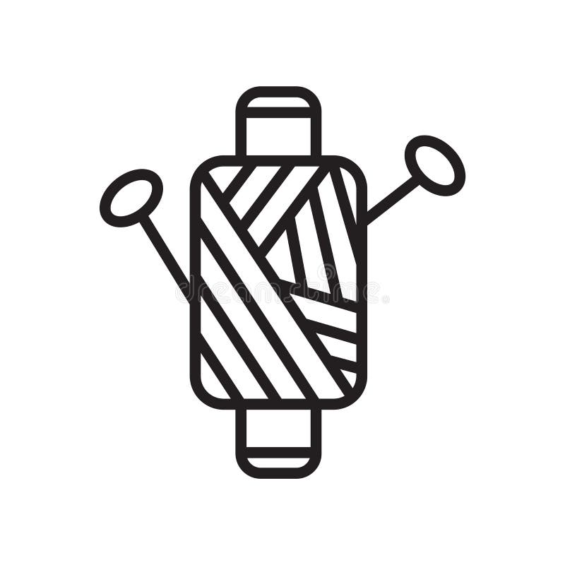Thread Icon Vector Sign and Symbol Isolated on White Background, Thread ...