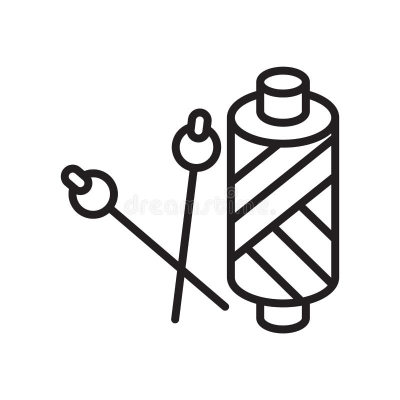 Thread Icon Vector Sign and Symbol Isolated on White Background, Thread ...