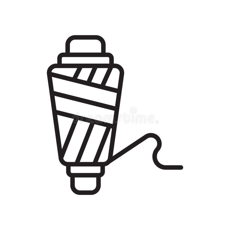 Thread Icon Vector Sign and Symbol Isolated on White Background, Thread ...