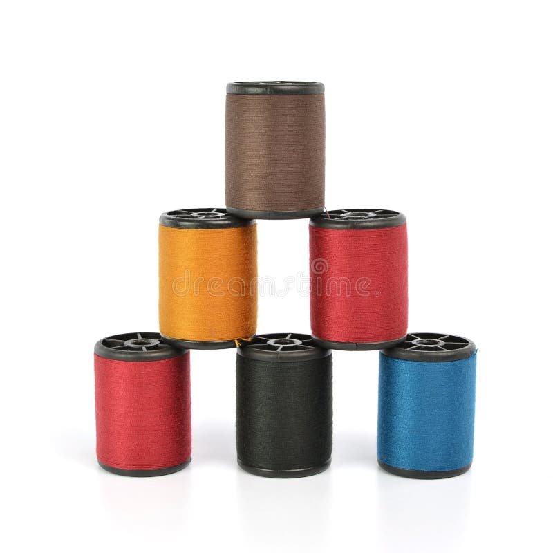 Thread Isolated on White Background Stock Image - Image of reel, sewing ...