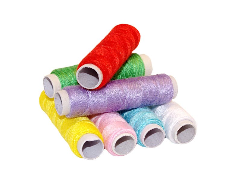 Thread Isolated on White Background Stock Image - Image of small, yarn ...