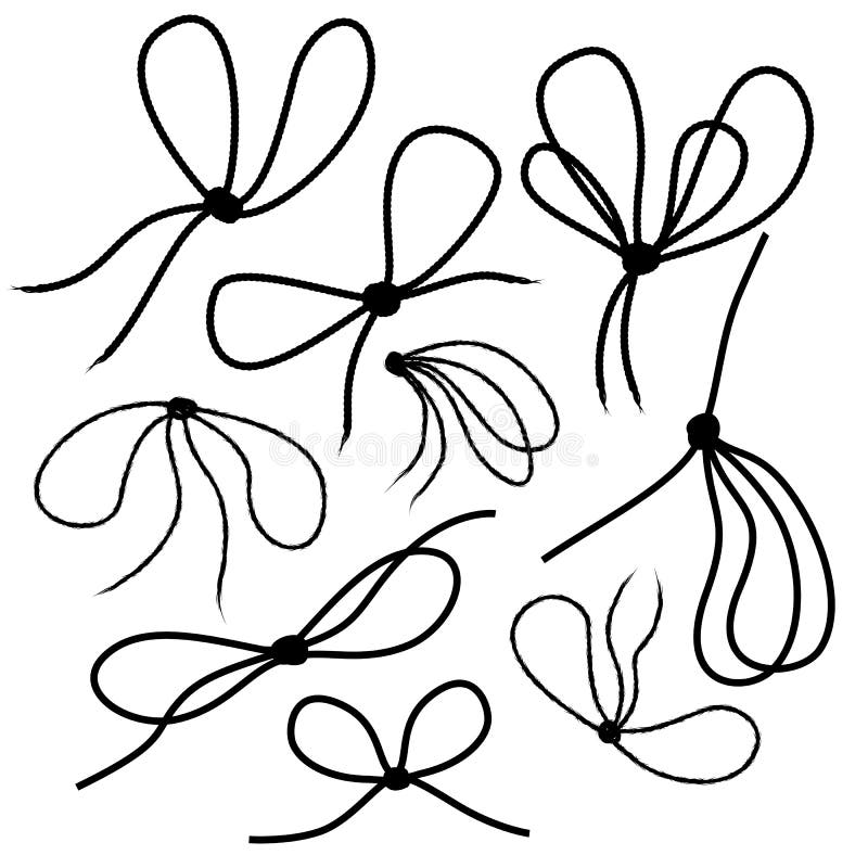 Thread Knot Silhouettes Vector Set Stock Illustrations – 10 Thread Knot ...