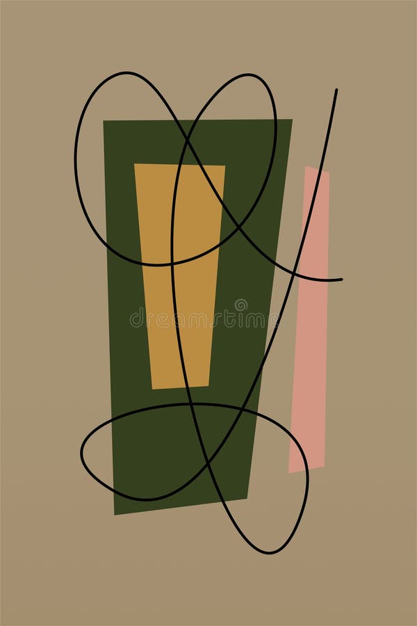 Thread Line Wall Art Decoration Stock Vector - Illustration of banner ...