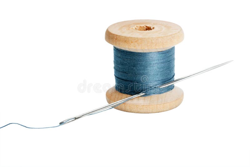 Thimble, needle and thread stock image. Image of tailoring - 210327