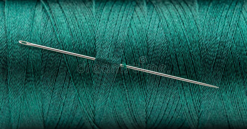 Thread with needle stock photo. Image of needle, needlecraft - 71843380
