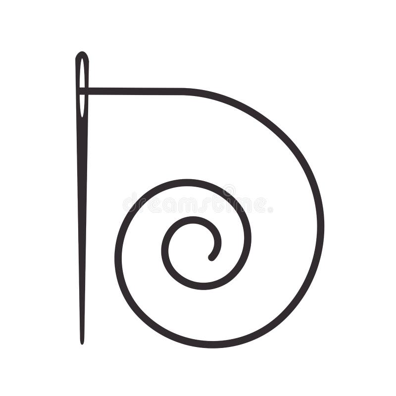 Thread and needle icon stock vector. Illustration of join - 85633035