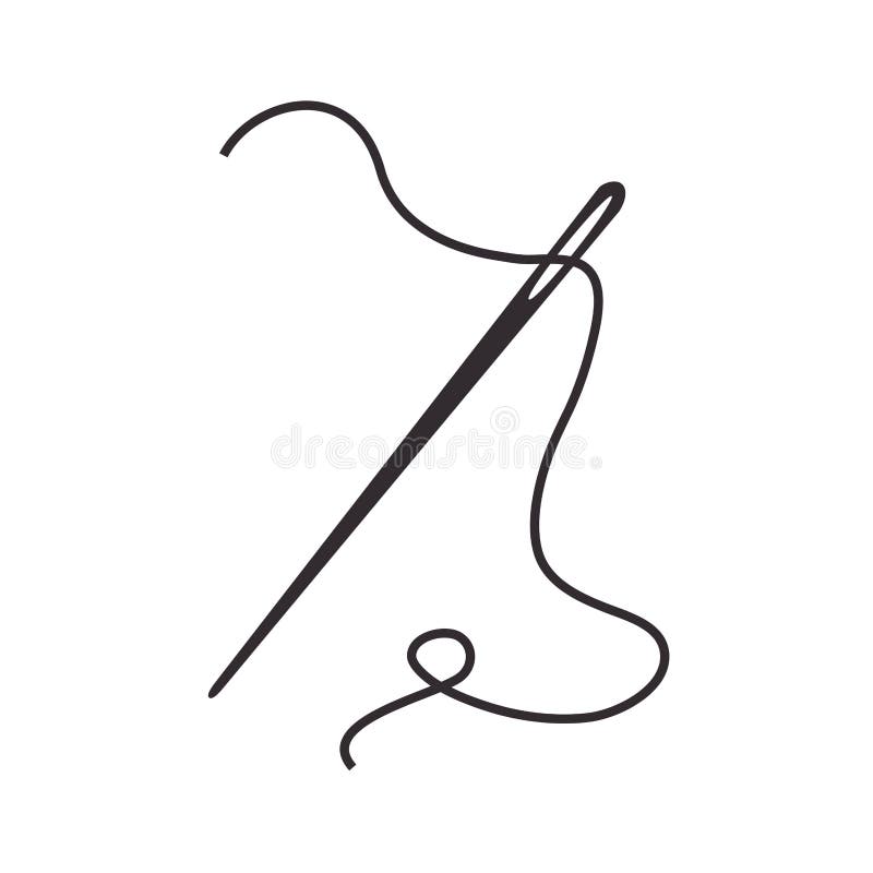 Needle with Thread Vector Icon. Sewing Concept Symbol or Design Element ...