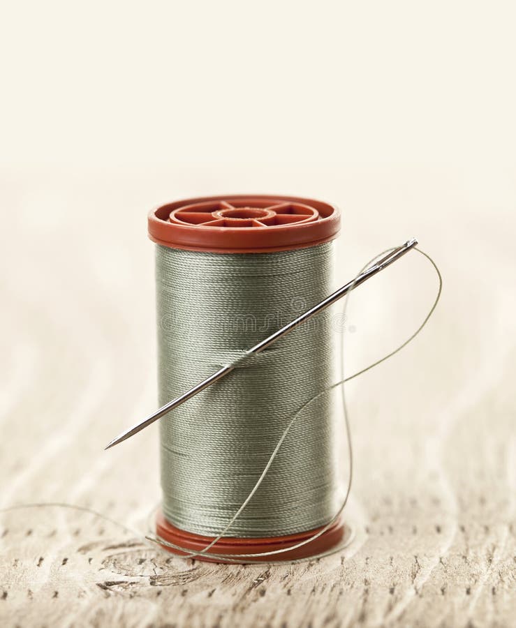 Thread and needle stock image. Image of needle, sewing - 24144927