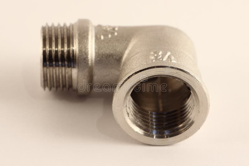 1/2` Thread Pipe Angle Adaptor Stock Photo - Image of metal, magistral ...