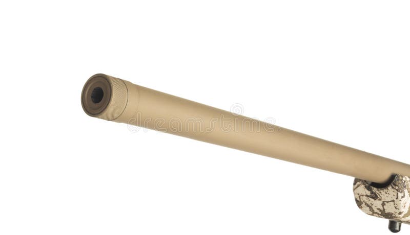 Thread Protector on a Threaded Rifle Barrel Stock Photo - Image of ...