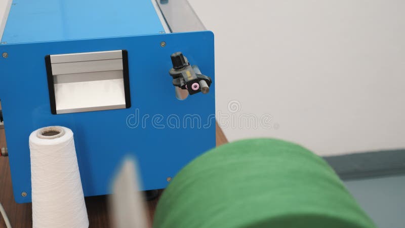 Yarn Making Processes. Threads Production. Textile Factory Equipment ...