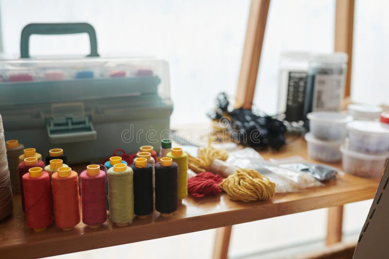 Thread Reels and Yarn stock image. Image of making, talent - 285853529
